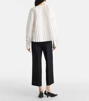 Proenza Schouler Monica Cotton-blend Poplin Blouse - White