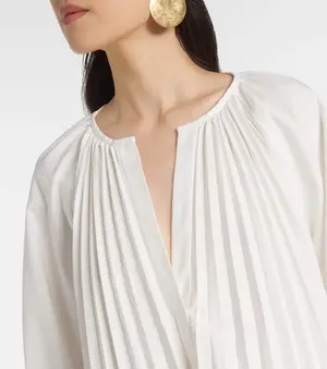 Proenza Schouler Monica Cotton-blend Poplin Blouse - White