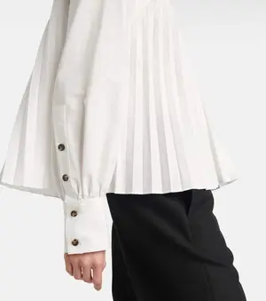 Proenza Schouler Monica Cotton-blend Poplin Blouse - White