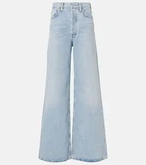 AGOLDE Dame High-rise Wide-leg Jeans - Blue