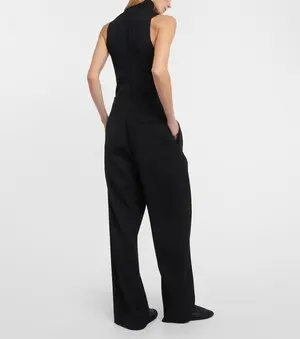 THE ROW Lonan Virgin Wool Wide-leg Pants - Black