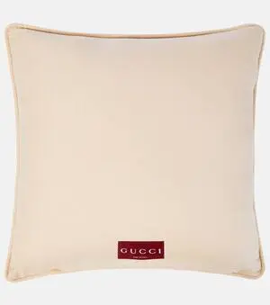 Gucci Gg Jacquard Cushion - Beige