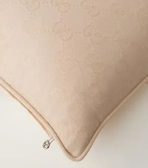 Gucci Gg Jacquard Cushion - Beige