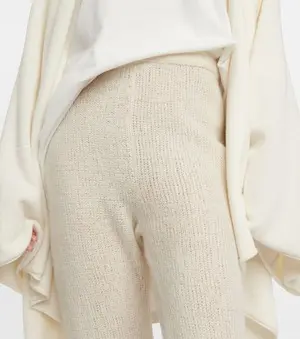 THE ROW Gregori Flared Cashmere Pants - White