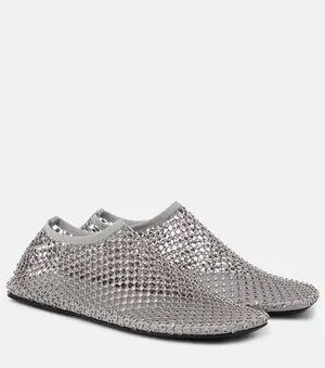 Christopher Esber Minette Embellished Slip-on Shoes - Silver