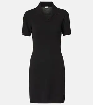 Burberry Cotton-blend Polo Dress - Black
