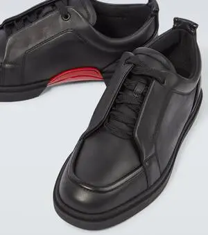 CHRISTIAN LOUBOUTIN Jimmy Leather Sneakers - Black