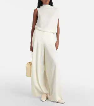 THE ROW Dela Wool Wide-leg Pants