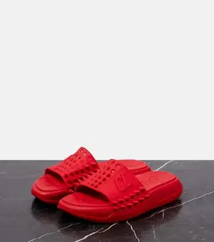 CHRISTIAN LOUBOUTIN Take It Easy Slides - Red