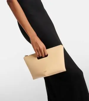 Alaïa Folded Mini Leather Clutch