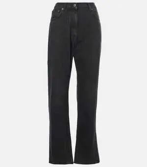 The Row Ryley High-Rise Straight Jeans In Black - 30% Off