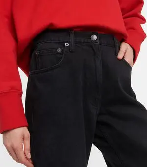 The Row Ryley High-Rise Straight Jeans In Black - 30% Off