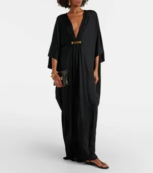 TOM FORD Gathered Satin Jersey Kaftan