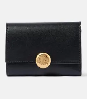 Loewe Pebble Leather Wallet - Black