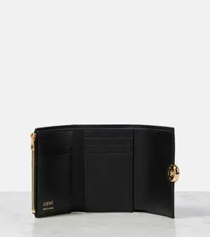Loewe Pebble Leather Wallet - Black