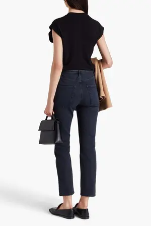 TOTEME High-rise Straight-leg Jeans - Black