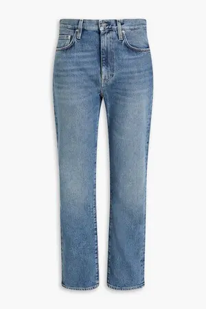 TOTEME High-rise Straight-leg Jeans - Mid Denim