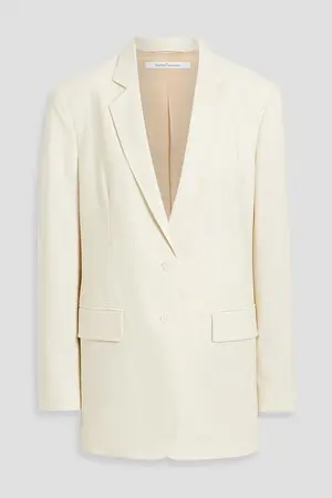 Another Tomorrow Wool-crepe Blazer - Ivory