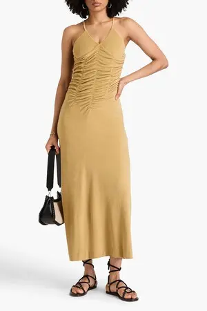 Bite Studios Marea Ruched Cotton-blend Terry Midi Dress
