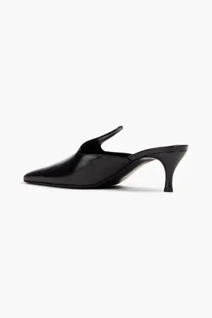 TOTEME Pencil Crinkled Patent-leather Mules