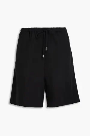 TOTEME Lyocell And Linen-blend Shorts - Black
