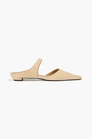 TOTEME Suede Slippers - Beige