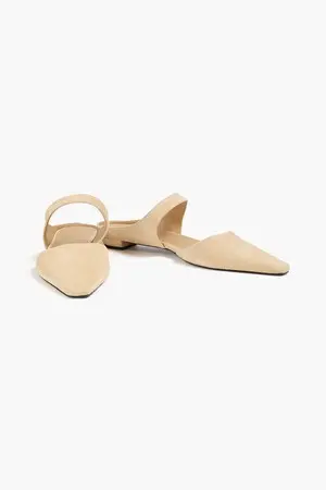 TOTEME Suede Slippers - Beige