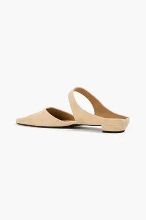 TOTEME Suede Slippers - Beige