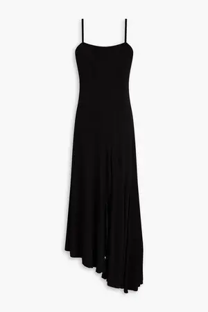 Bite Studios Contour Asymmetric Pleated Jersey Midi Dress
