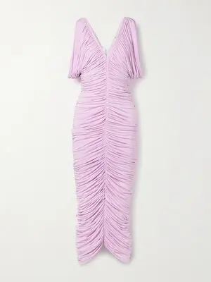 Magda Butrym Ruched Midi Dress - Pink