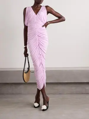Magda Butrym Ruched Midi Dress - Pink
