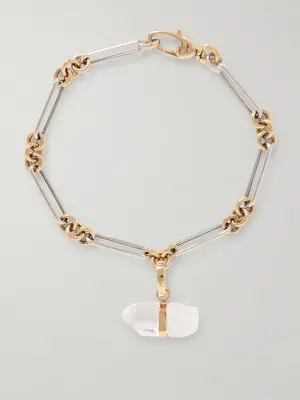 Jia Jia Jumbo Quartz And Diamond Bracelet - Gold