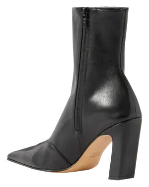 Khaite Nevada Leather Ankle Boots