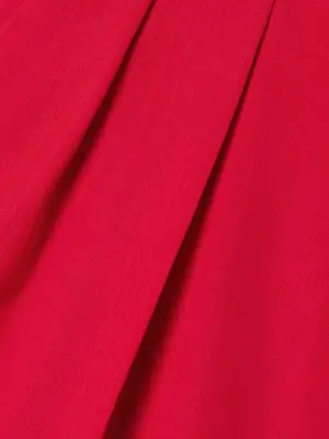 Max Mara Jessica Pleated Wool Shorts - Red