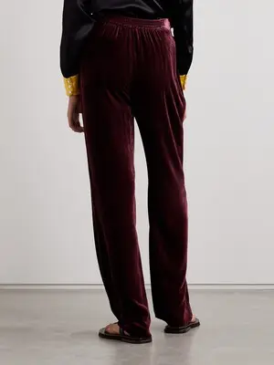 Etro Velvet Straight-leg Trousers