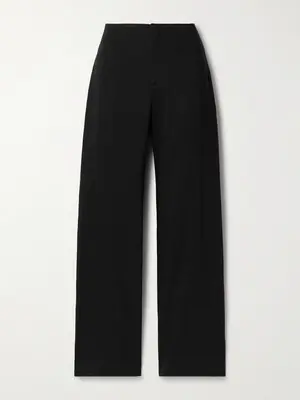 FRAME Organic Linen-blend Straight-leg Trousers