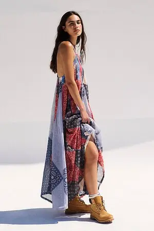 free people red white and blue dress Womens FREE PEOPLE DRESS Size 4 Red, White, & Blue Floral Short Sleeve  V-Neck