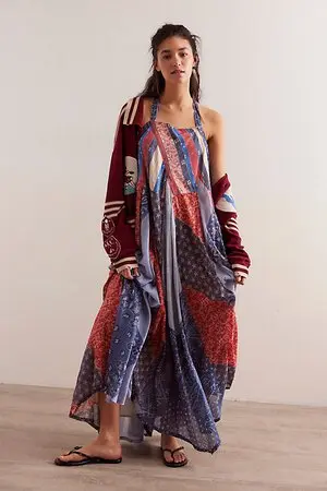free people patchwork maxi dress Free People Parker Patchwork Maxi Dress Size M $228