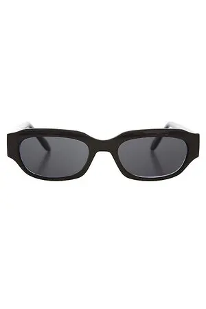 SUNGLASS MUSEUM Vintage Dana Rectangle Sunglasses - Black