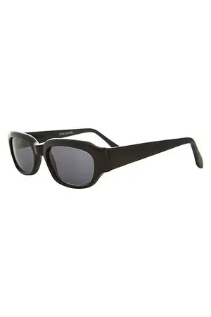 SUNGLASS MUSEUM Vintage Dana Rectangle Sunglasses - Black