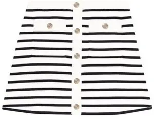 Maje Short Striped Knit Skirt - Blue