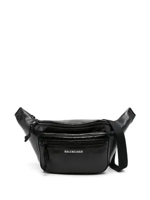Balenciaga Explorer Leather Belt Bag - Black