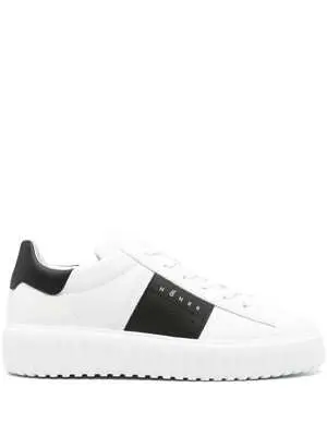 Hogan H-stripes Leather Sneakers - White