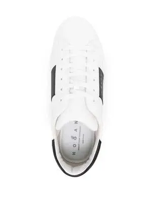 Hogan H-stripes Leather Sneakers - White