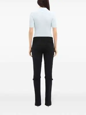 COURREGES Signature Ribbed Polo Top - Blue