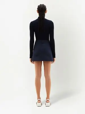 COURREGES Logo-patch Mock-neck Sweater - Blue