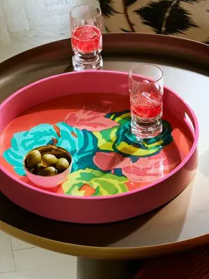 LISA CORTI Nizam Flower Wood Tray