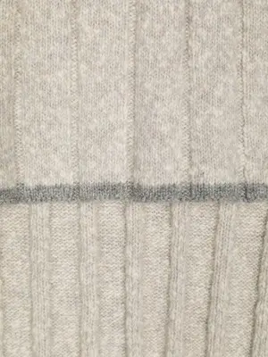 Brunello Cucinelli Mélange-effect Knitted Scarf - Neutrals