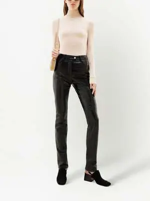 COURREGES Logo High-neck Knitted Top