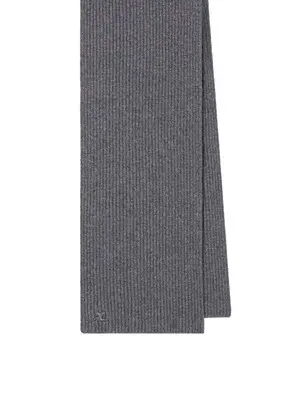 COURREGES Ribbed Wool Scarf - Grey